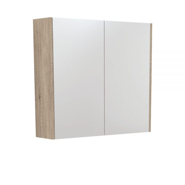 750 Mirror Cabinet with Scandi Oak Side Panels - OTC Tiles & Bathroom