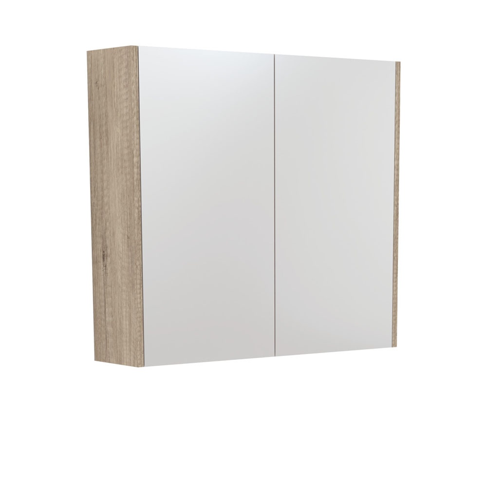 750 Mirror Cabinet with Scandi Oak Side Panels - OTC Tiles & Bathroom